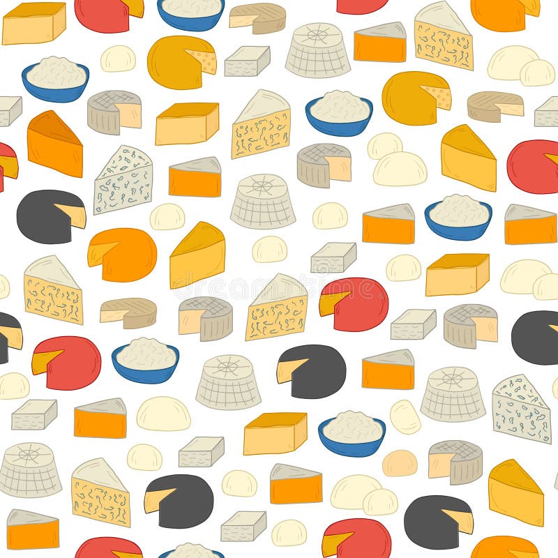 Seamless cheese background stock vector. Illustration of kind - 68600490