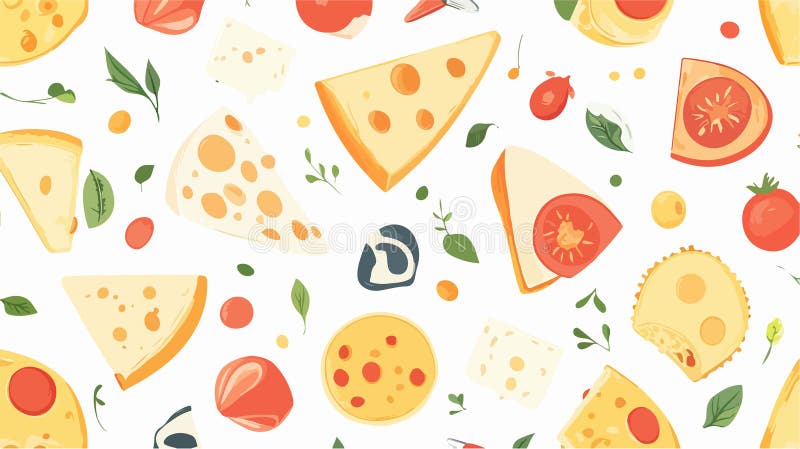Cheese Seamless Vector Pattern for Food Background Design Stock Vector ...