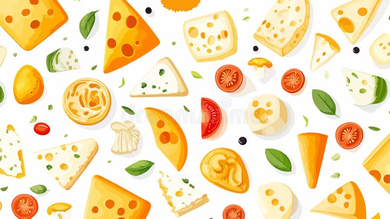 Cheese Seamless Vector Pattern for Food Background Design Stock Vector ...