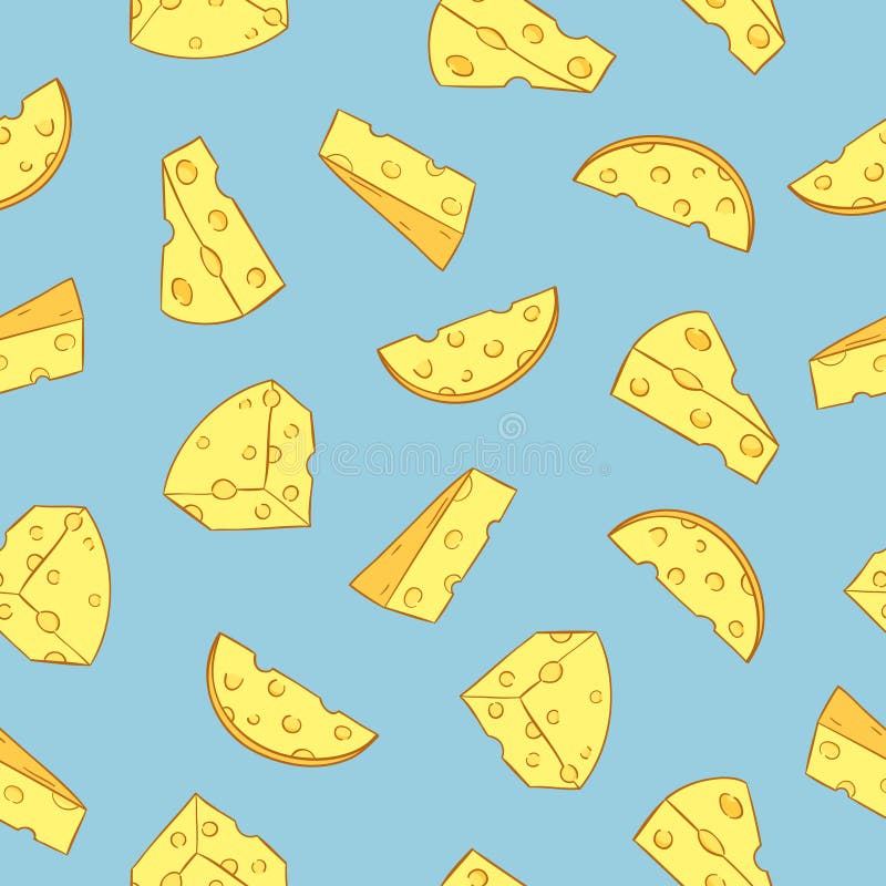 Seamless cheese pattern stock vector. Illustration of painting - 15431424