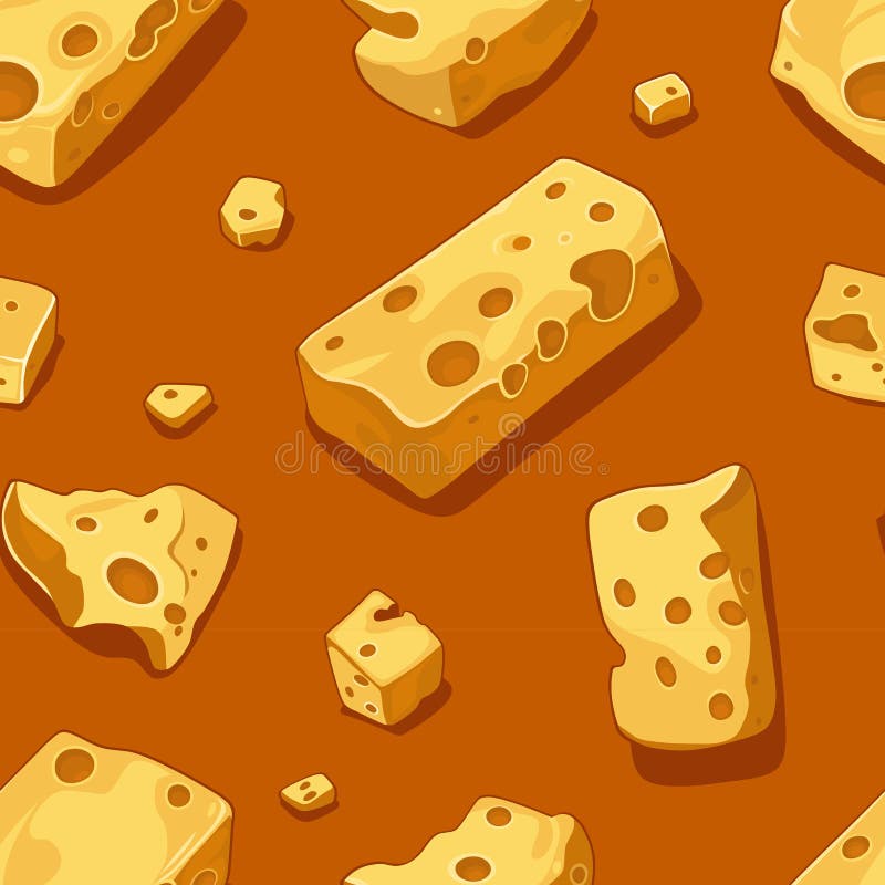 Seamless Cheese Pattern. Yellow Colors Background Stock Vector ...