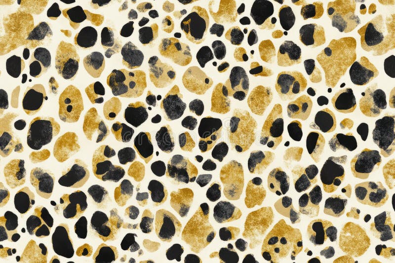 Seamless Cheetah Fur Texture with Deep Golden and Black Spotted ...