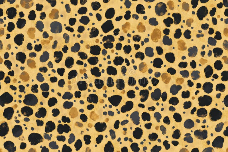 Seamless Cheetah Fur Texture with Deep Golden and Black Spotted ...
