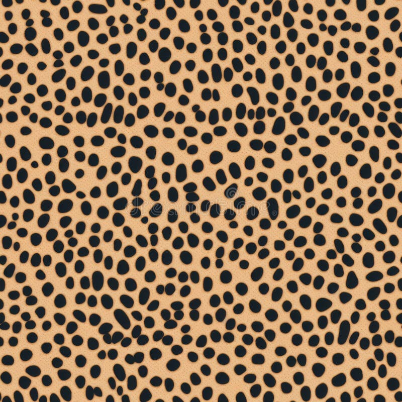 Seamless Cheetah Print Pattern. Warm Tan Background with Scattered ...