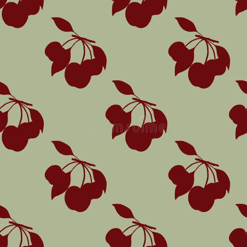 Beautiful Cherry Pattern in Watercolor Style for Textile and Wrapping ...