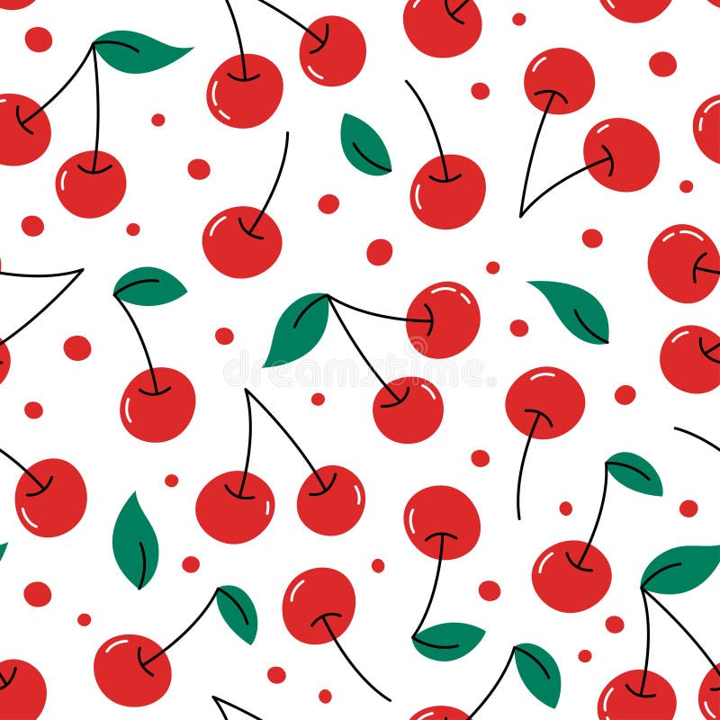 Colorful Cherry Pattern Design Stock Illustrations – 16,988 Colorful ...