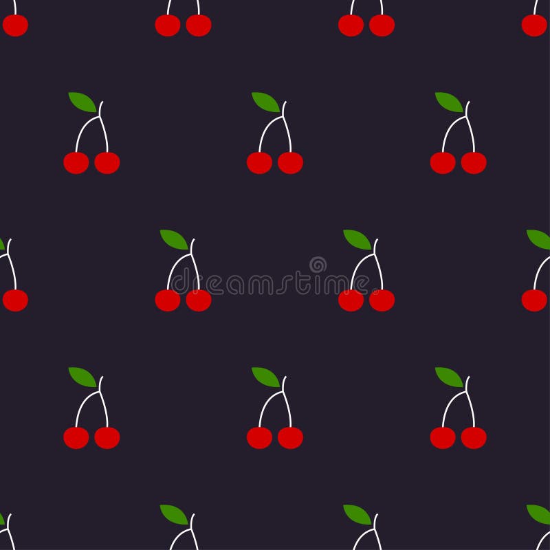 Seamless Cherry Simple Abstract Pattern. Background with Berries for ...