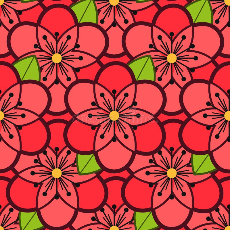 Seamless Cherry Wood Pattern for Your Design Stock Vector ...