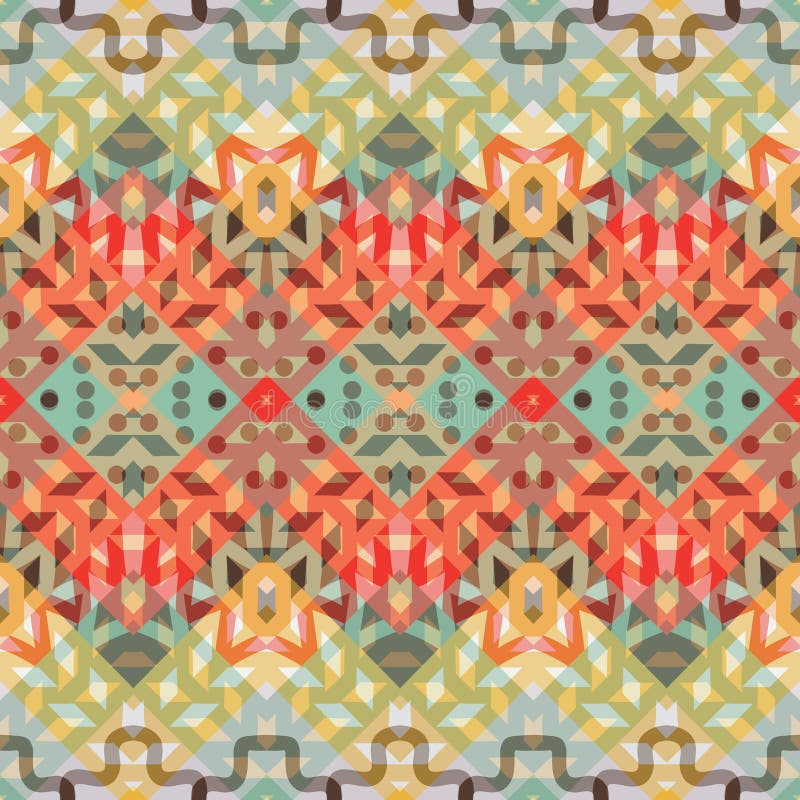 Abstract Geometric Seamless Aztec Pattern Stock Vector - Illustration ...