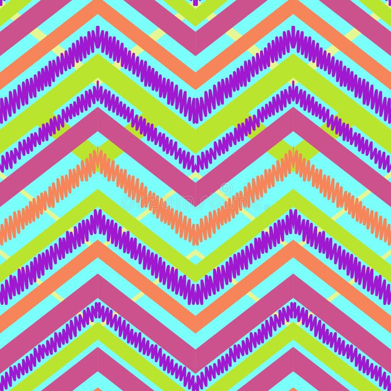 Seamless Chevron Zig Zag Pattern Background Stock Vector - Illustration of design, abstract ...
