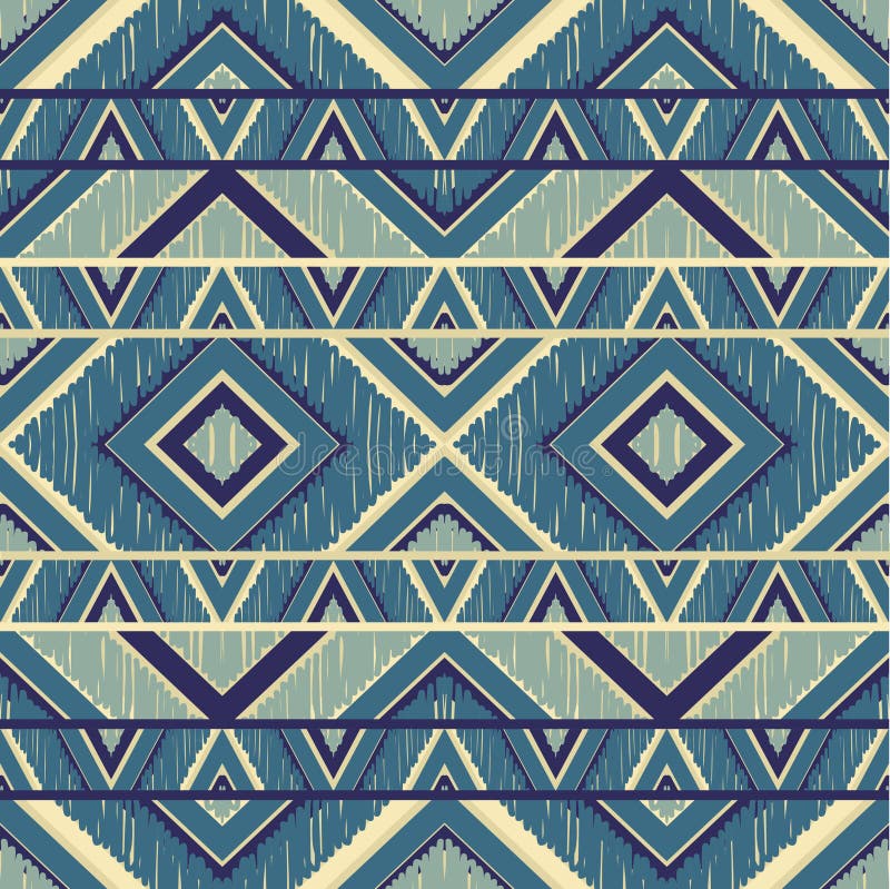 Abstract Geometric Seamless Aztec Pattern Stock Vector - Illustration ...
