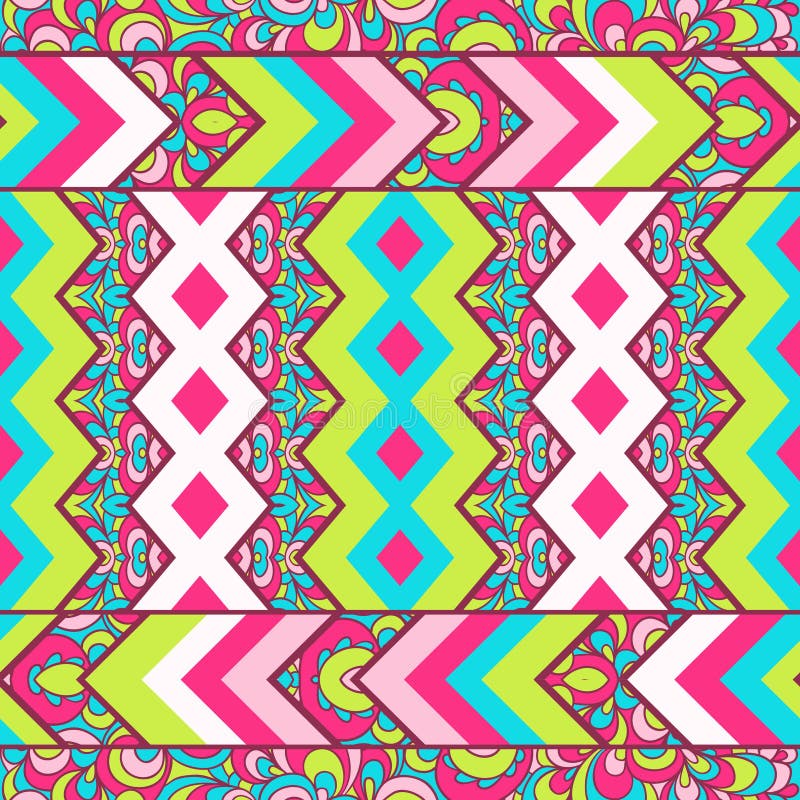 Seamless Chevron Zig Zag Pattern Background Stock Vector - Illustration ...