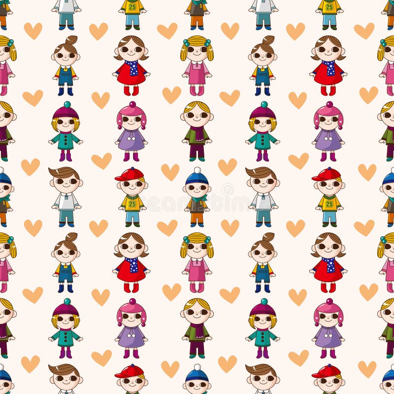 Seamless child pattern stock vector. Illustration of brother - 28150708