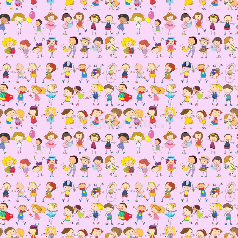 Seamless children pattern stock vector. Illustration of paper - 227890285