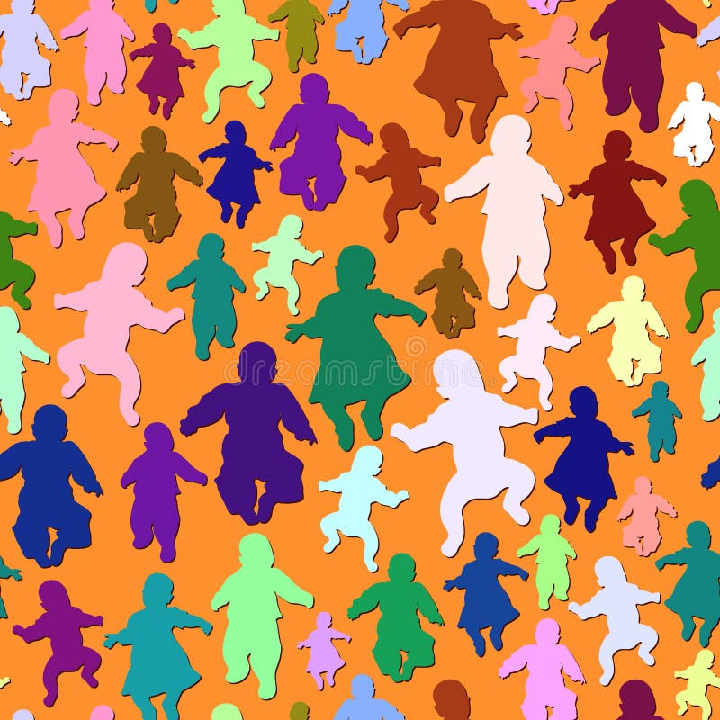 Seamless Children Pattern stock vector. Illustration of figure - 9514325