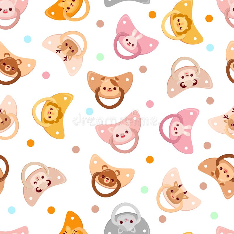 Seamless Children S Pattern on a White Background. a Dummy with Animals ...