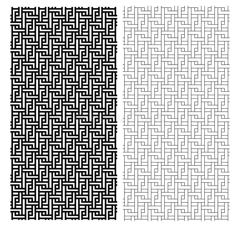 Seamless Chinese Weave Line Pattern, Vector Art Stock Vector ...