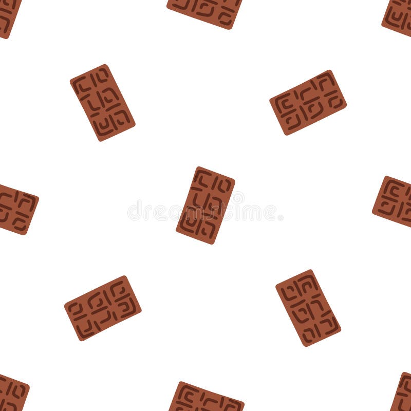 Seamless Chocolate Bar Pattern Design Stock Vector - Illustration of ...