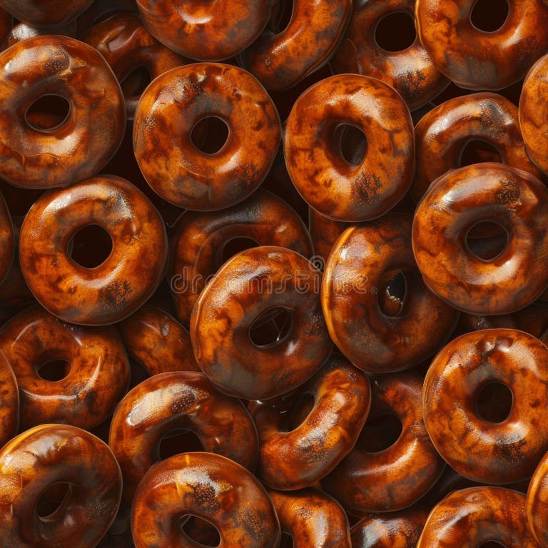 Seamless Chocolate Donuts Pattern Choco Doughnuts Texture, Indulgent ...