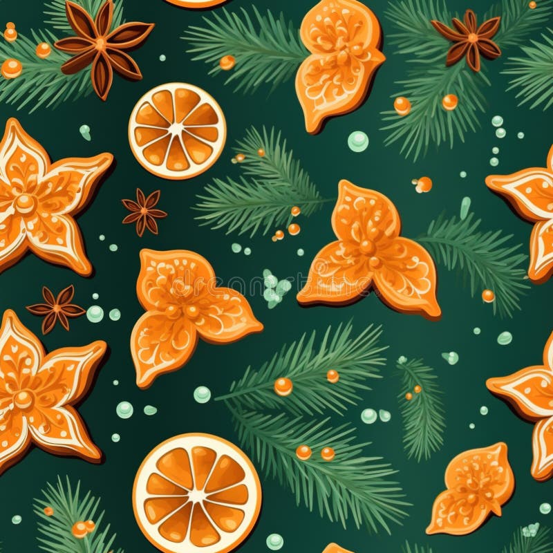 Seamless Christmas Background, Repeating Pattern with Gingerbread ...