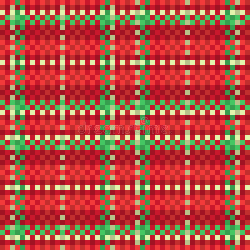 Seamless Christmas Checkered Pattern Background Stock Vector ...