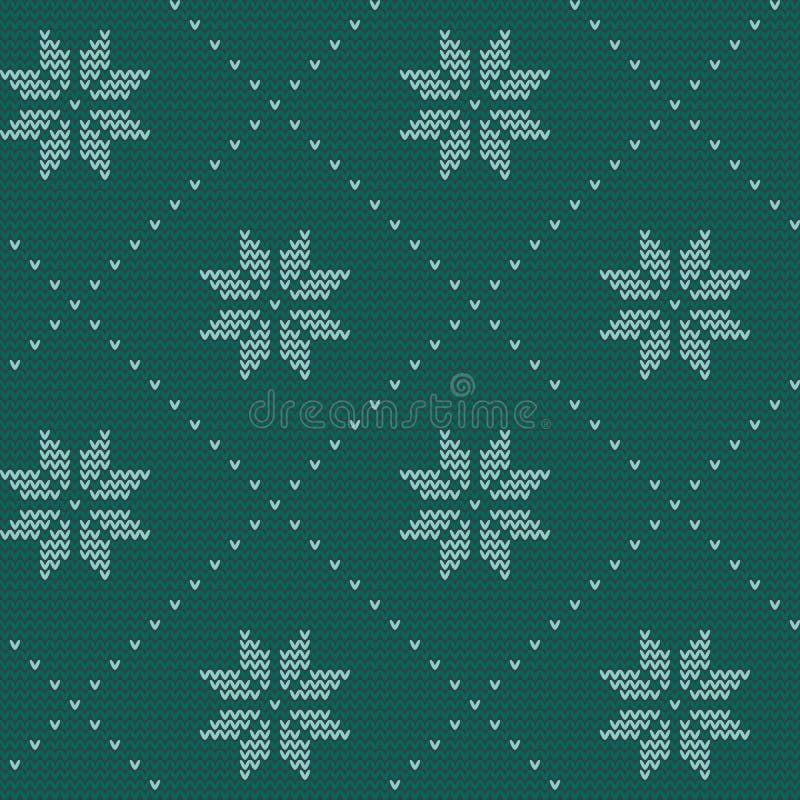 Seamless Christmas Nordic Knitting Vector Pattern with Selburose and ...