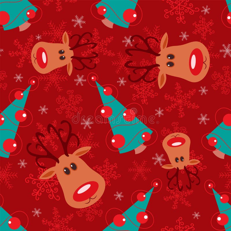 Seamless Christmas Pattern. Stock Vector - Illustration of ornament ...