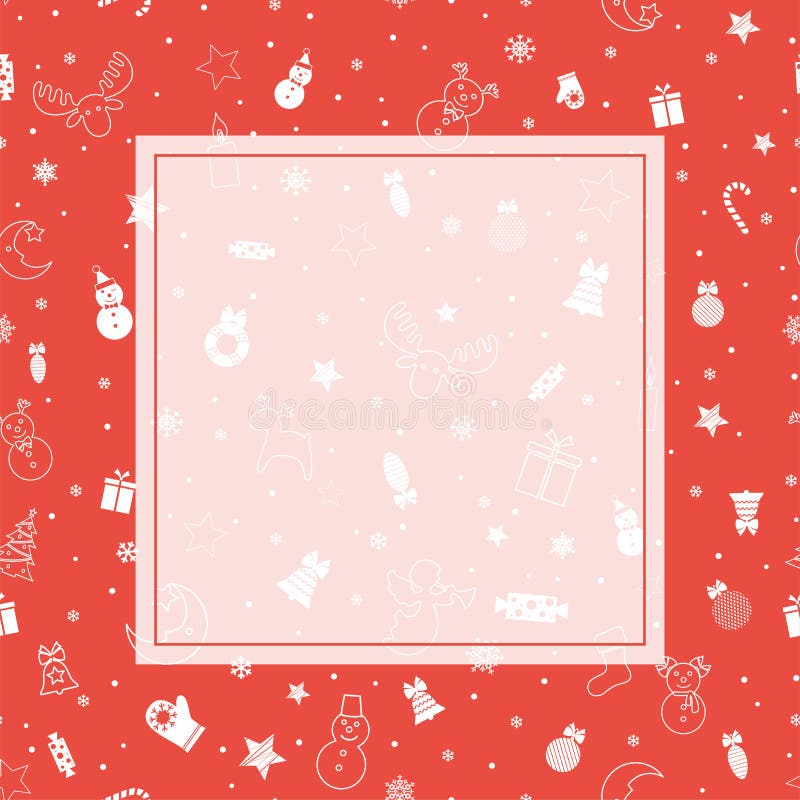 Seamless Christmas Pattern,christmas Icons, Christmas-tree Decorations ...