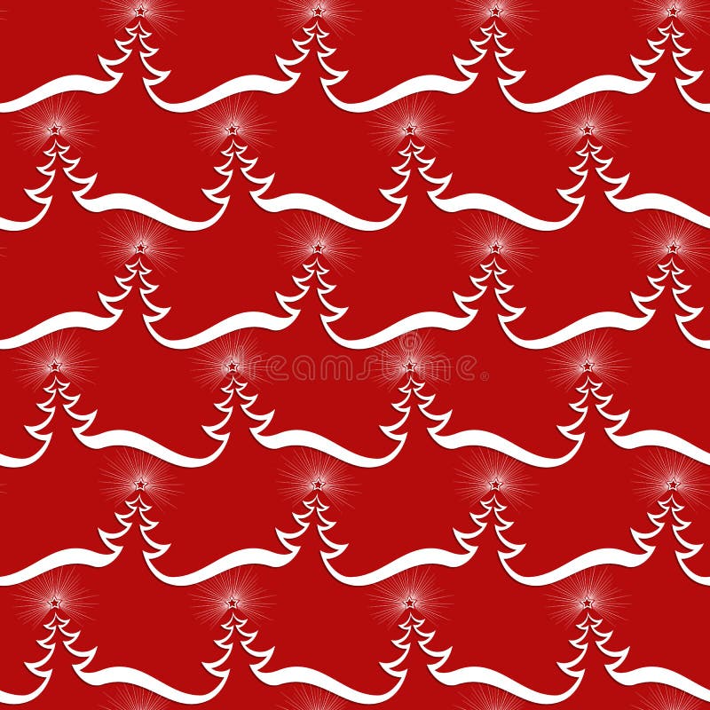 Seamless Christmas Tree Pattern Stock Vector - Illustration of color ...