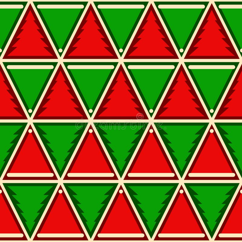 Seamless Christmas Tree and Santa Hat Pattern Stock Vector ...