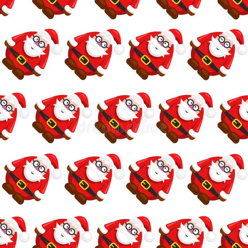 Seamless Christmas Vector Pattern Santa Claus Stock Vector ...