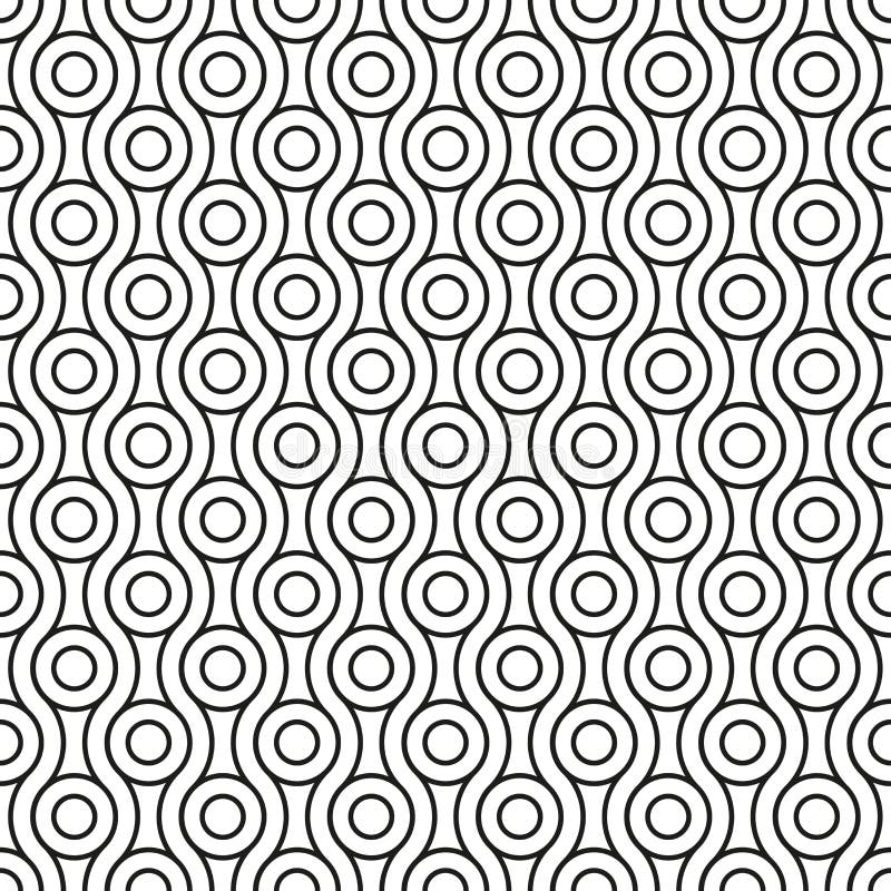 Seamless Abstract Wave Circle Pattern Background Stock Illustration ...