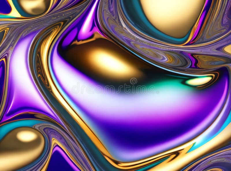 Seamless Chrome or Mercury Liquid Metallic Pattern Stock Illustration ...
