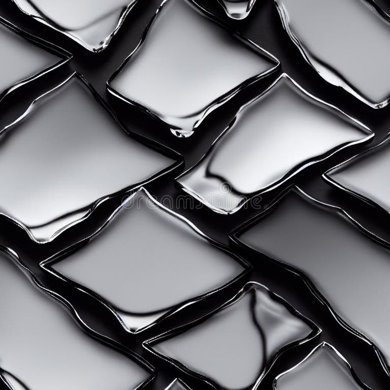 Seamless Chrome or Mercury Liquid Metallic Pattern Background Stock ...