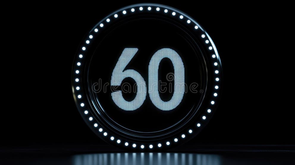Seamless Circle Countdown Timer Animation From 60 To 0 Seconds On