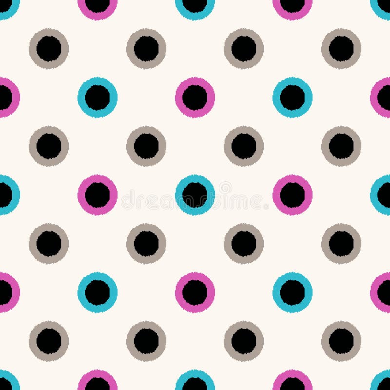 Seamless Circle Dots Pattern Stock Vector - Illustration of circular ...