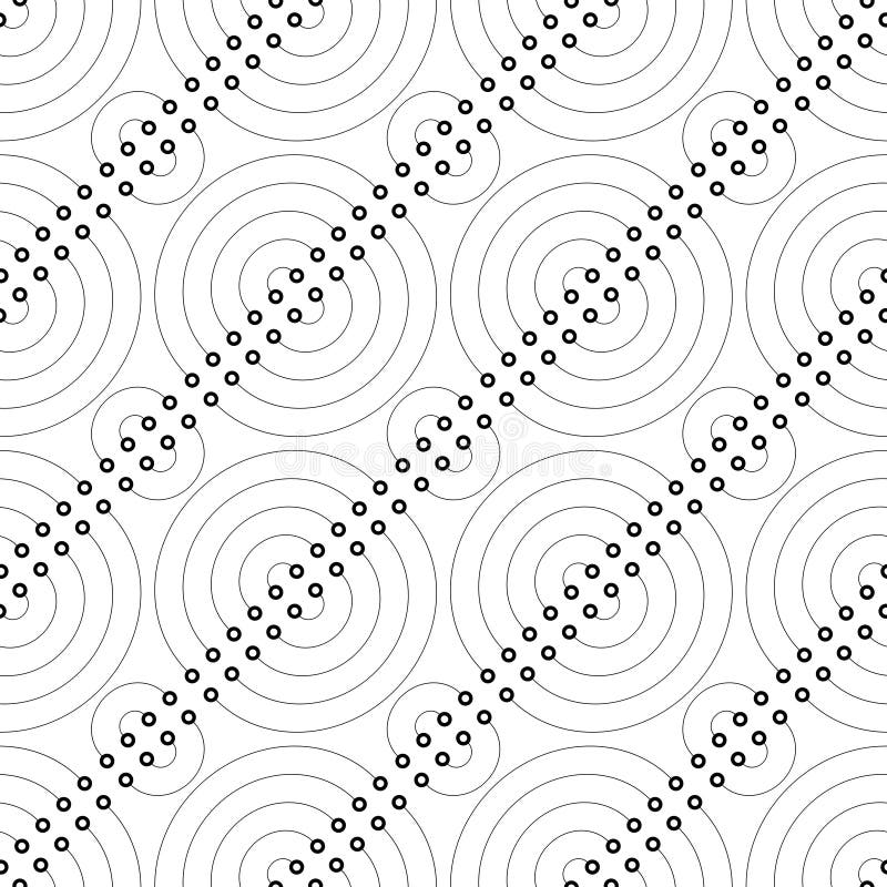 Seamless Circle and Line Pattern Stock Vector - Illustration of modern ...
