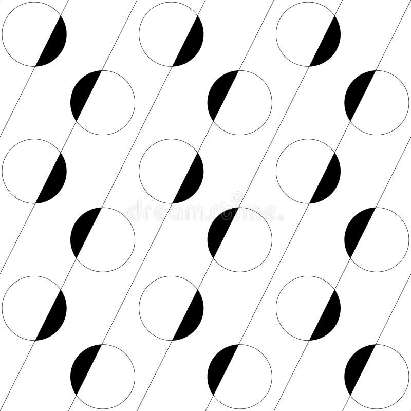 Seamless Circle and Line Pattern Stock Vector - Illustration of fashion ...