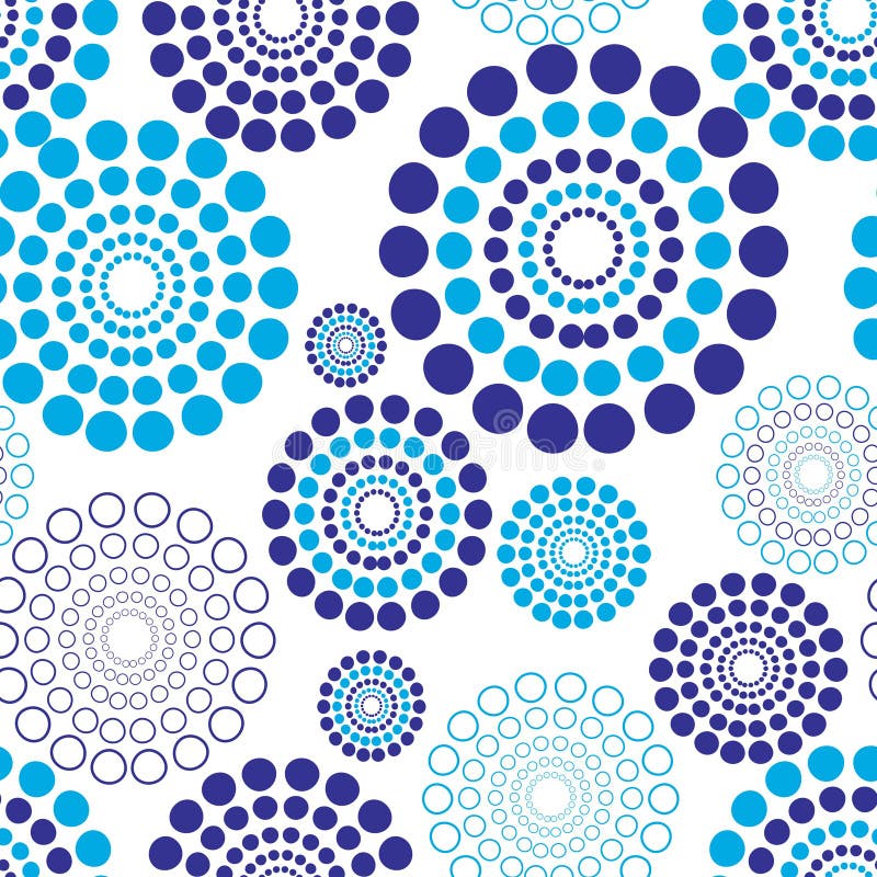 Retro Fun Dotted Circles Pattern Stock Vector - Illustration of ...