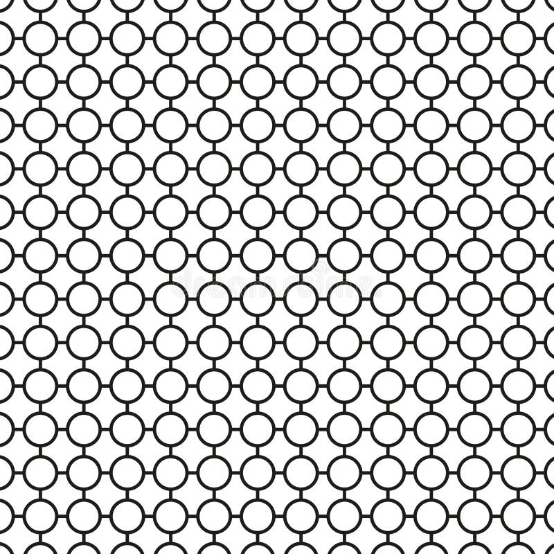 Seamless Circle Pattern. Black Lines. Geometric Vector Background ...