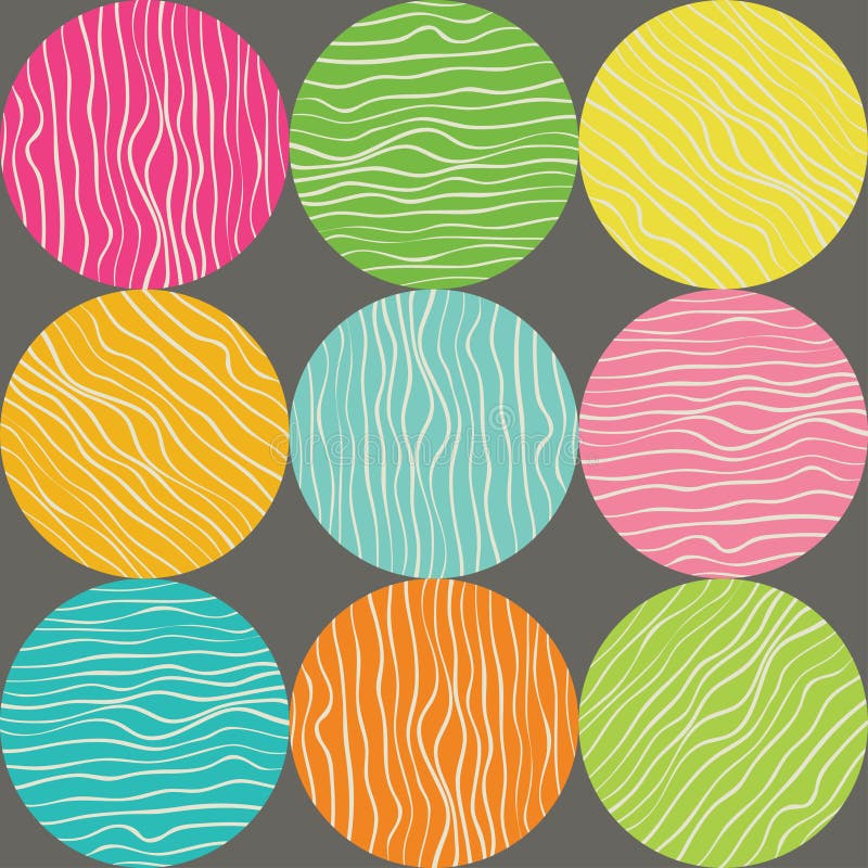 Seamless Circle Pattern. Hand-drawn Background. Stock Vector ...