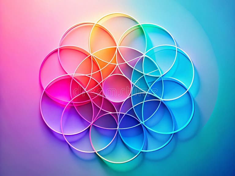 Seamless Circle Pattern Minimalist Abstract Art Featuring ...