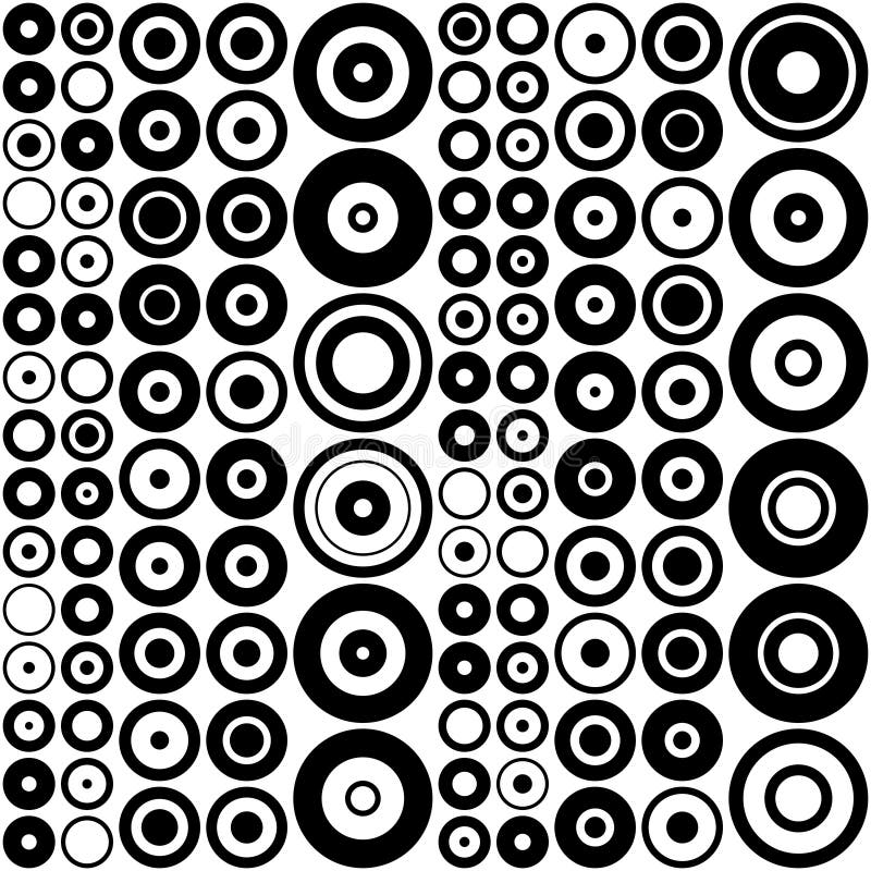 Seamless Circle Pattern stock vector. Illustration of black - 91419824
