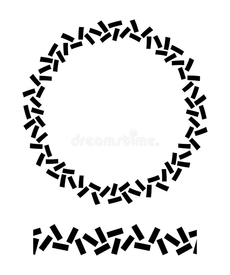 Seamless Circle Rectangle Border Design Stock Illustrations – 613 ...