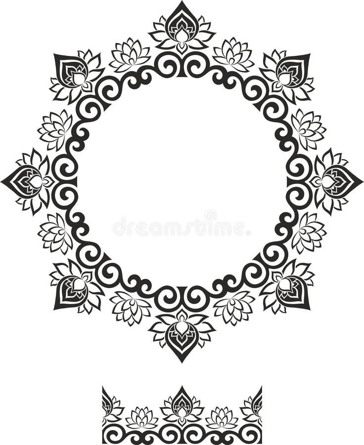 Seamless Circle Rectangle Border Design Stock Illustration ...