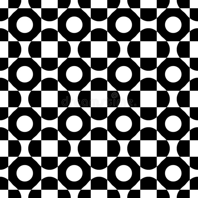 Seamless Circle and Square Pattern Stock Vector - Illustration of ...