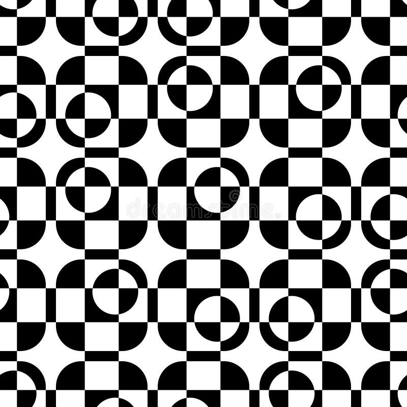 Seamless Circle and Square Pattern Stock Vector - Illustration of ...