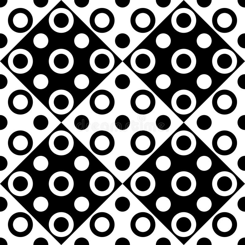 Seamless Circle and Square Pattern Stock Vector - Illustration of ...