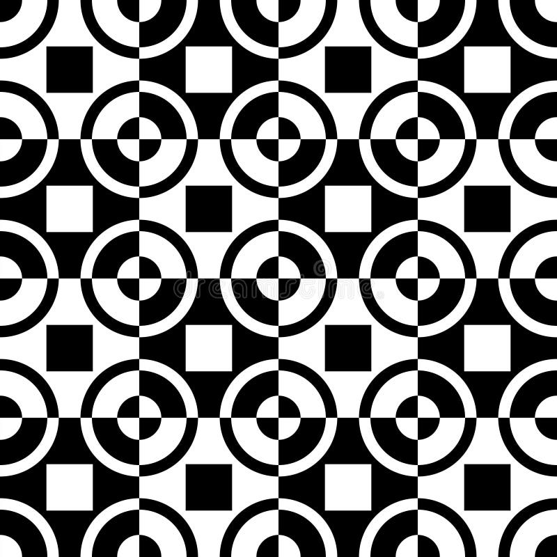 Seamless Circle and Square Pattern Stock Vector - Illustration of ...