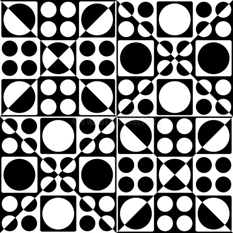 Seamless Circle, Square and Triangle Pattern Stock Vector ...